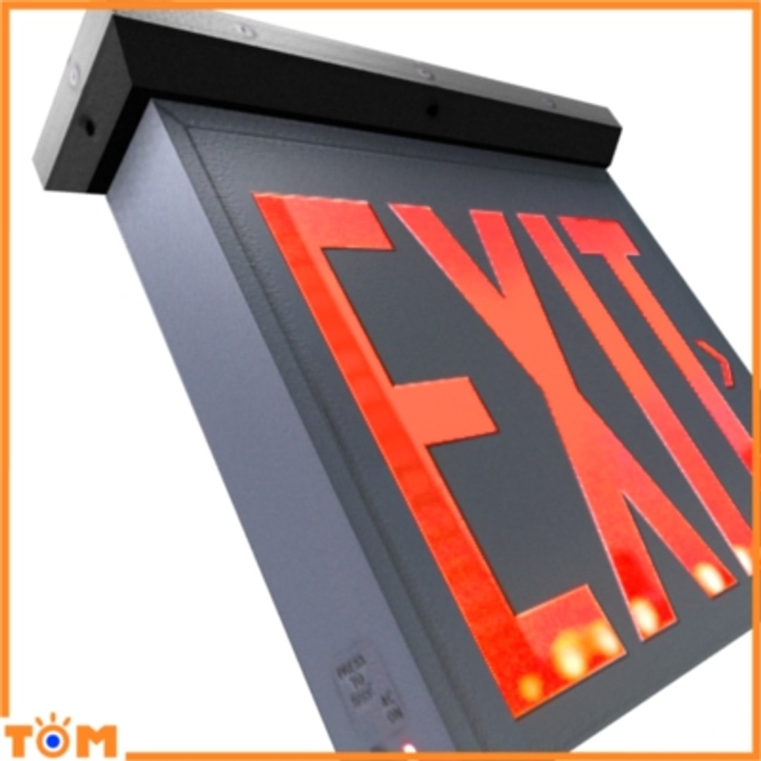 Exit Sign 3d Obj