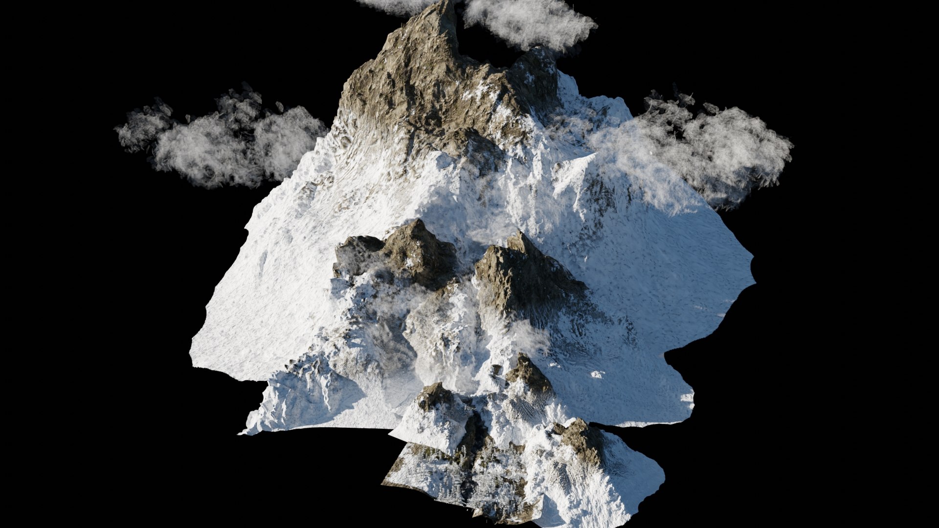 3D Snow Landscape Scene - TurboSquid 1789663