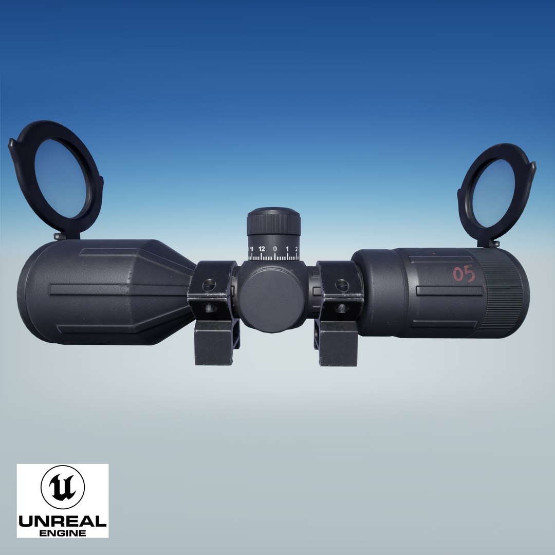 3D Rifle Scope 40mm Contour - TurboSquid 2186301