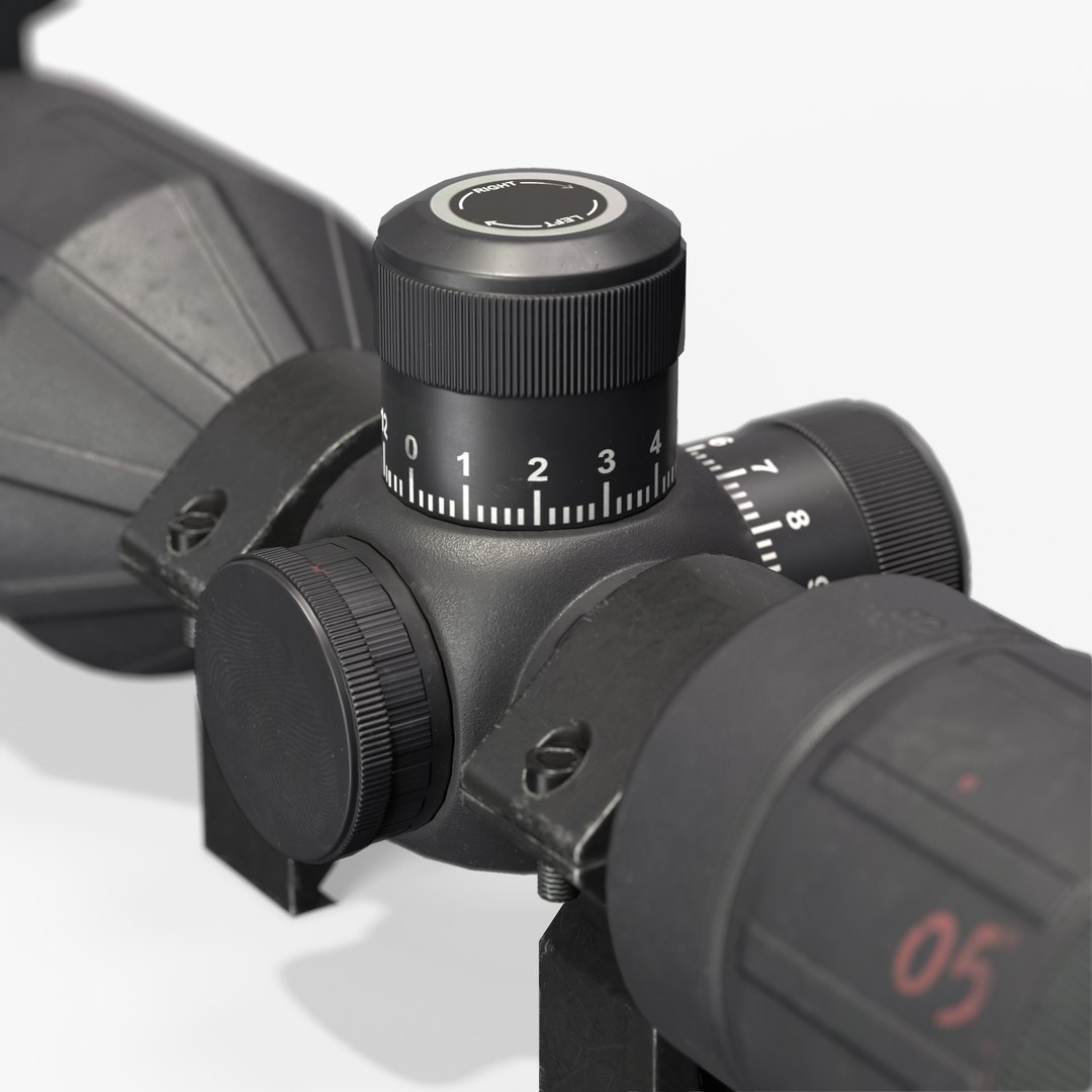 3D Rifle Scope 40mm Contour - TurboSquid 2186301