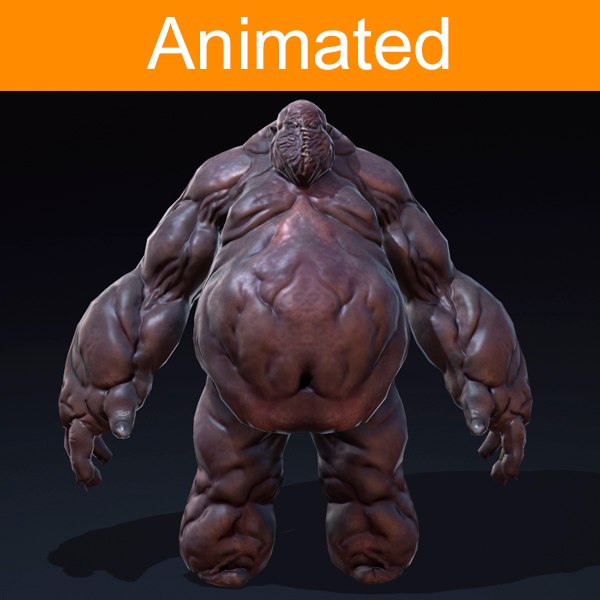 character creature fat 3d model