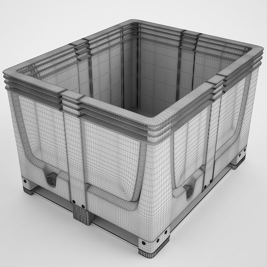 3d plastic crate model