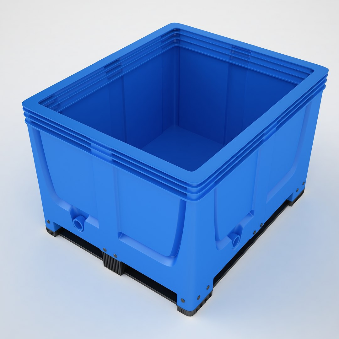 3d Plastic Crate Model