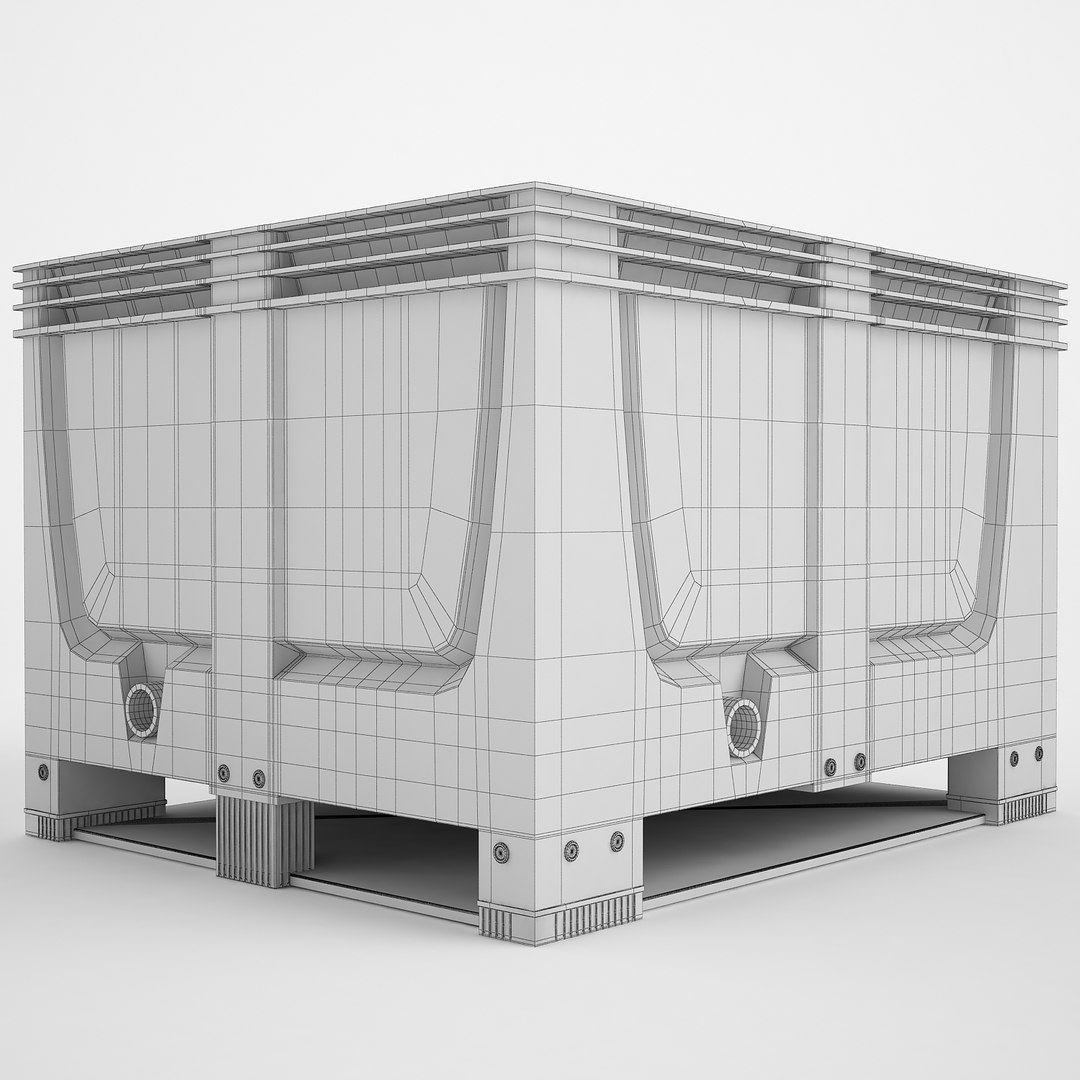 3d Plastic Crate Model