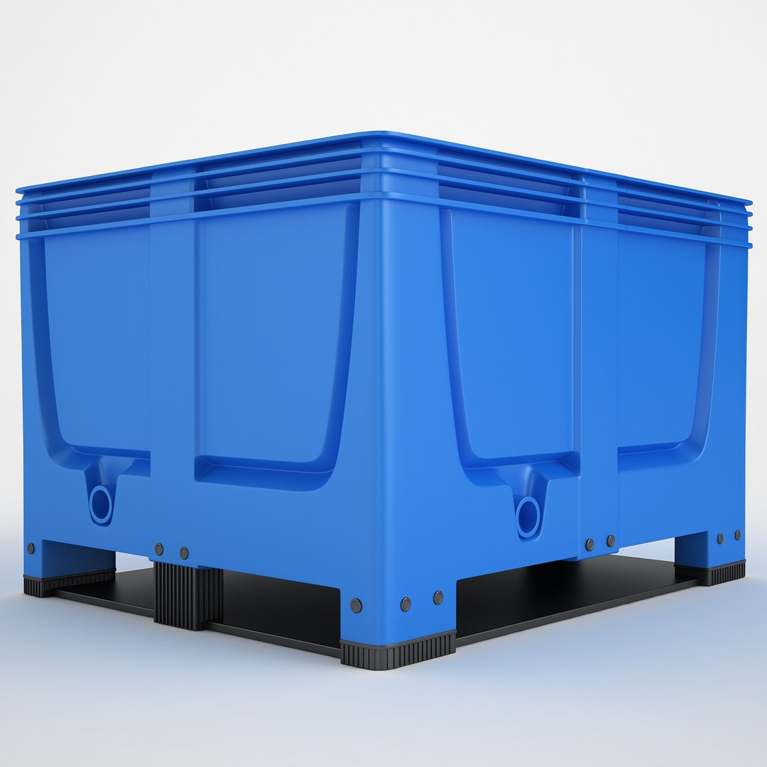 3d Plastic Crate Model