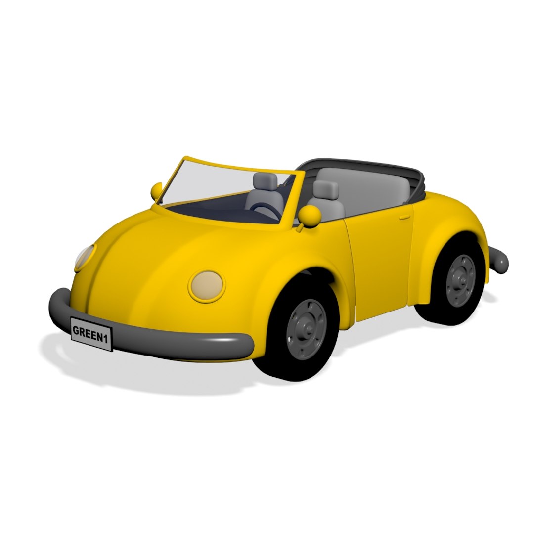 3D Cartoon Car - TurboSquid 1467065