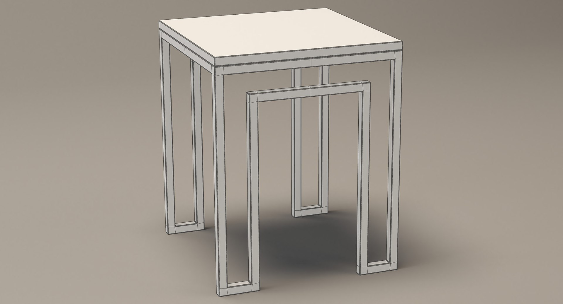 3D square end table metal - TurboSquid 1394737