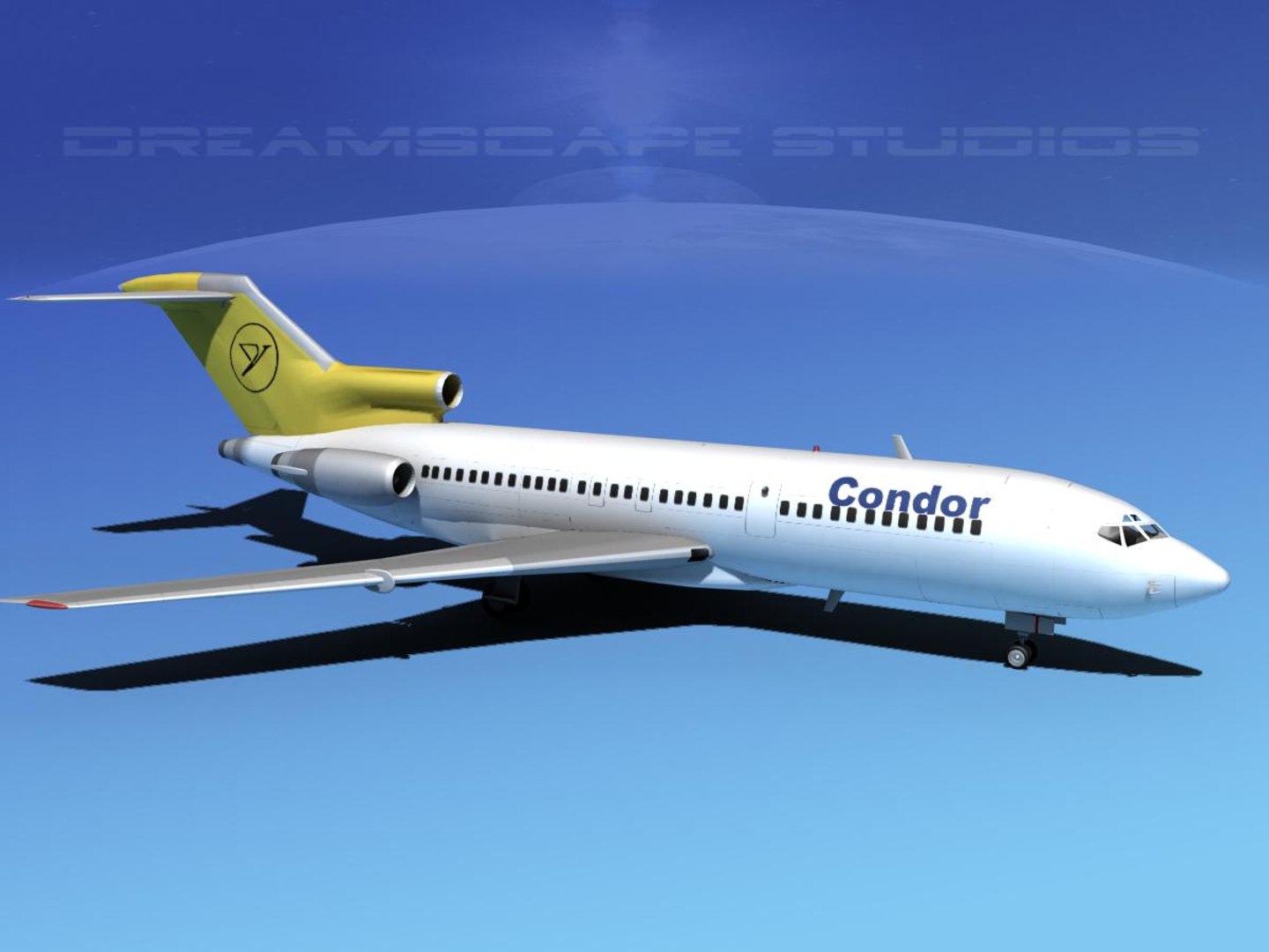 Boeing 727 727-100 3d Model