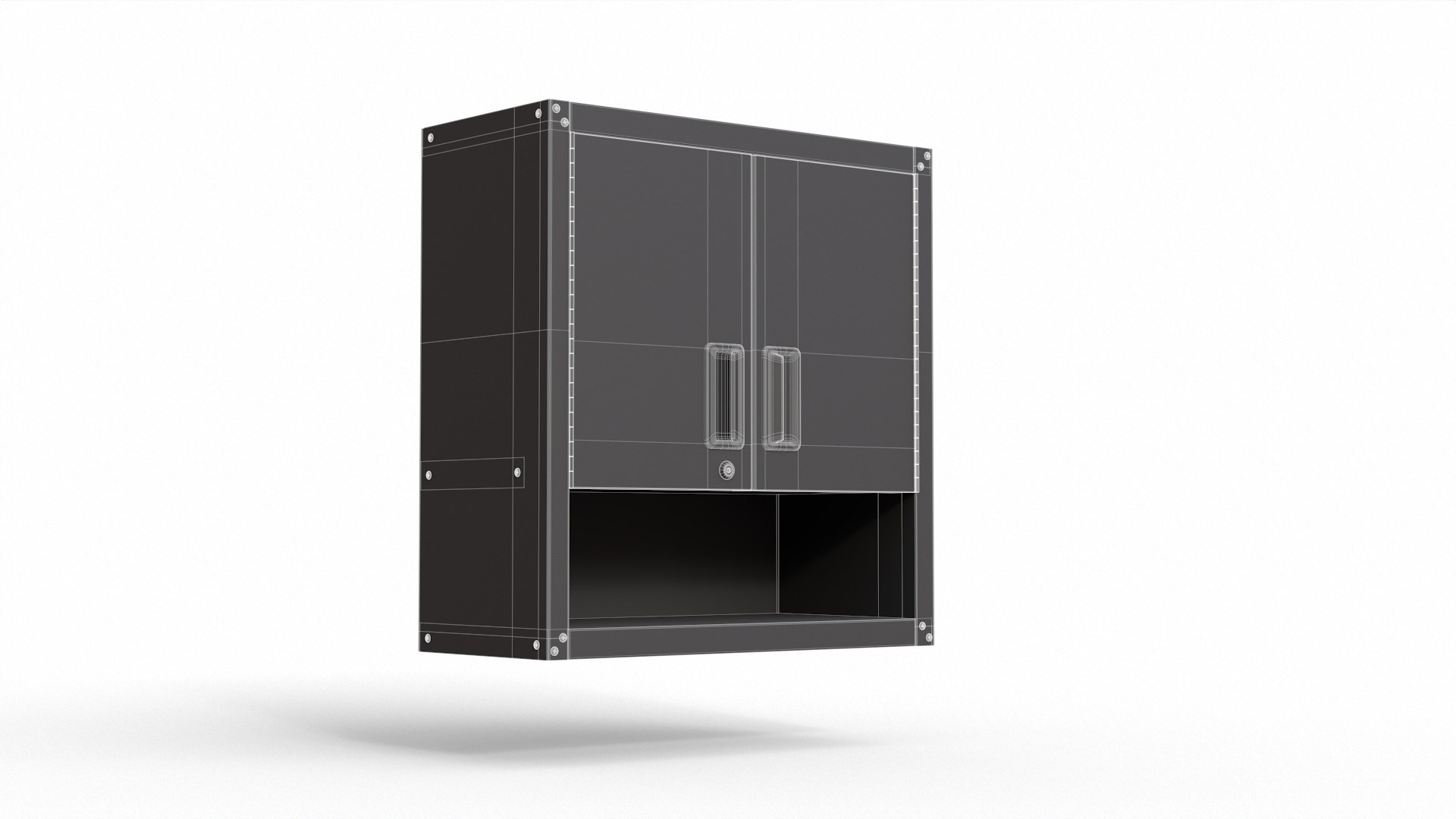 3D 2 Wall Mounted Storage Cabinet 2d1o - TurboSquid 2097947