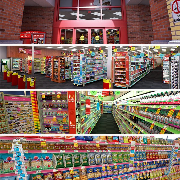 mini market machine 3d model