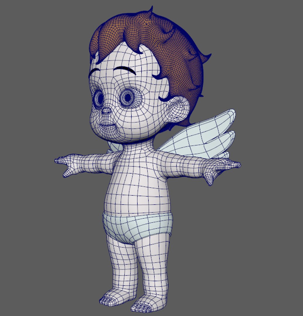 3D model cute cupid - TurboSquid 1609870