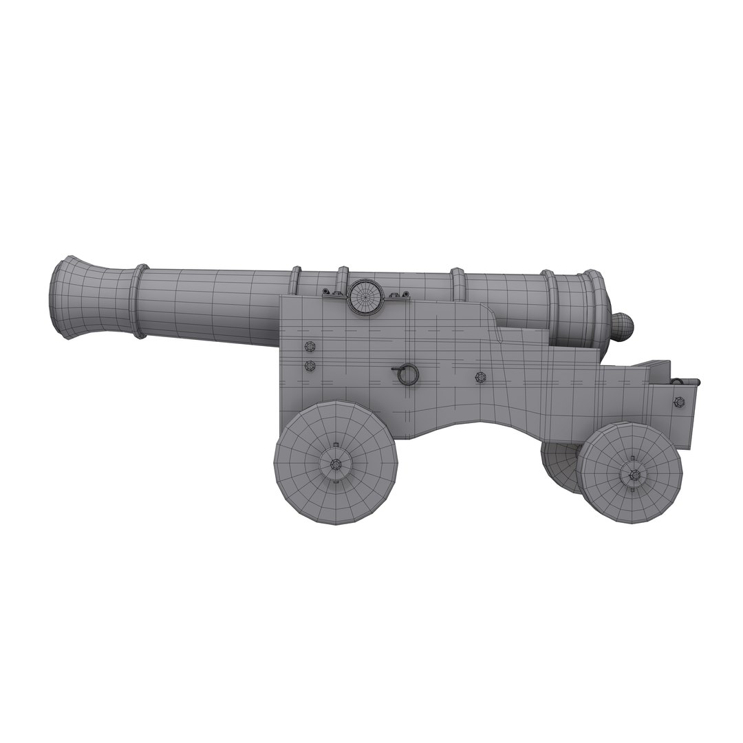 Naval Cannon Model - TurboSquid 1552733