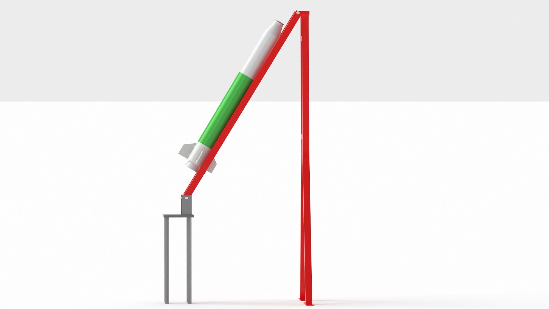 3D Qassam 1 Rocket With Launcher - TurboSquid 2235339