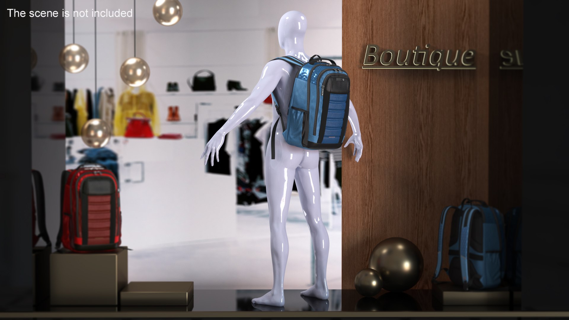 Samsonite Carrier GSD Backpack Blue On Mannequin 3D Model - TurboSquid ...