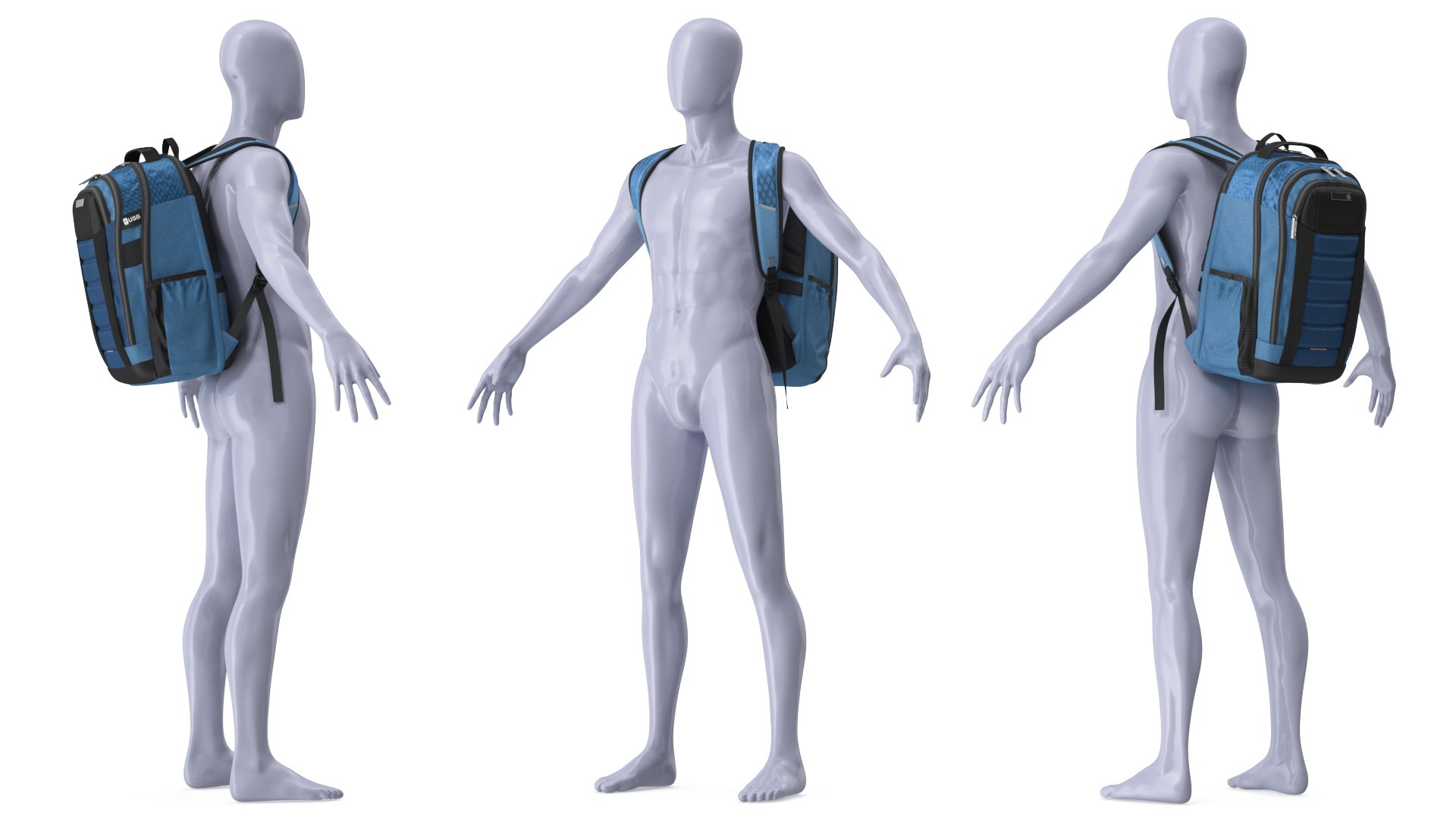Samsonite Carrier GSD Backpack Blue On Mannequin 3D Model - TurboSquid ...