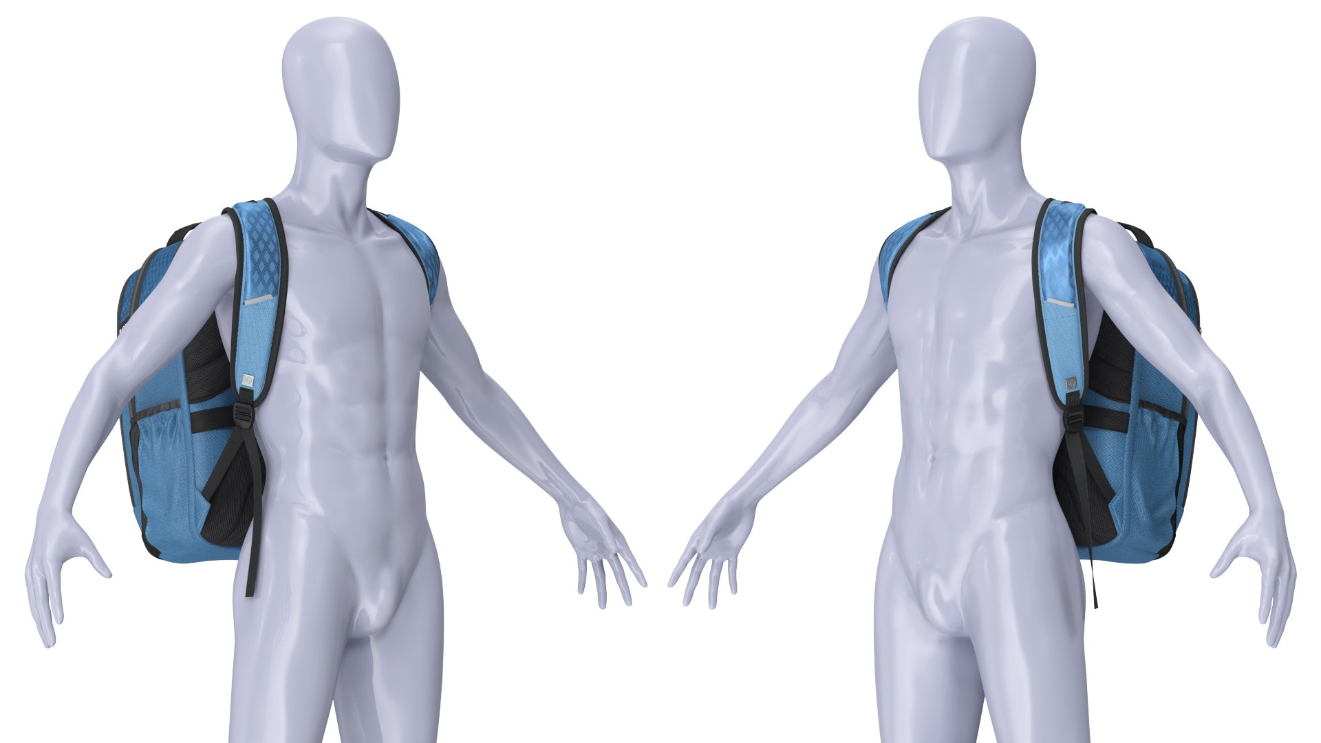 Samsonite Carrier GSD Backpack Blue On Mannequin 3D Model - TurboSquid ...