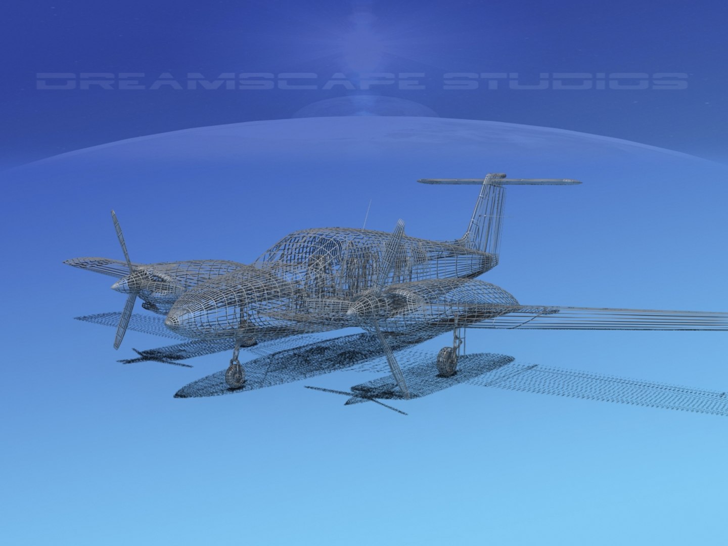 3d model piper seminole pa-44-180t turbo