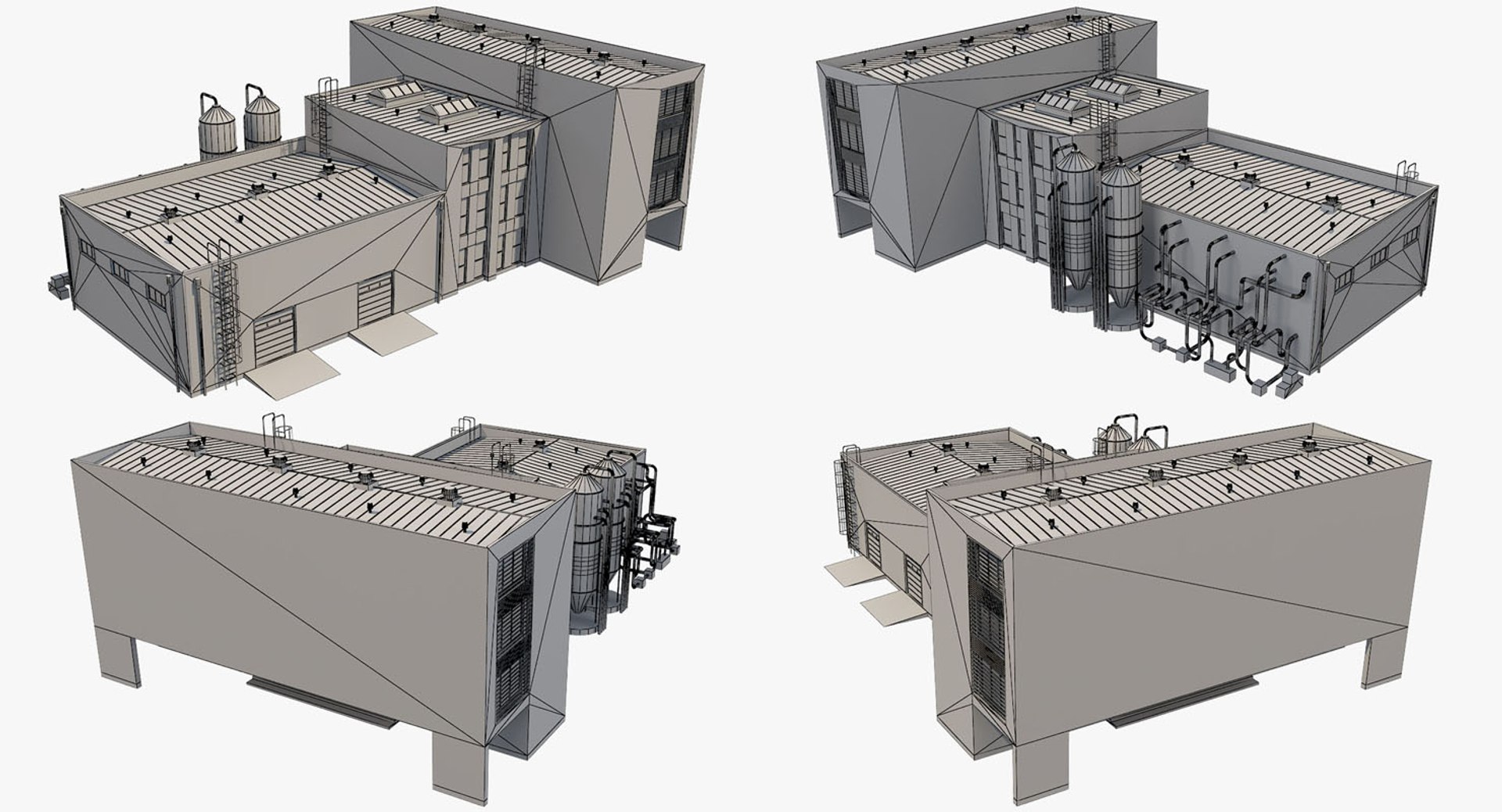 3d model industrial building