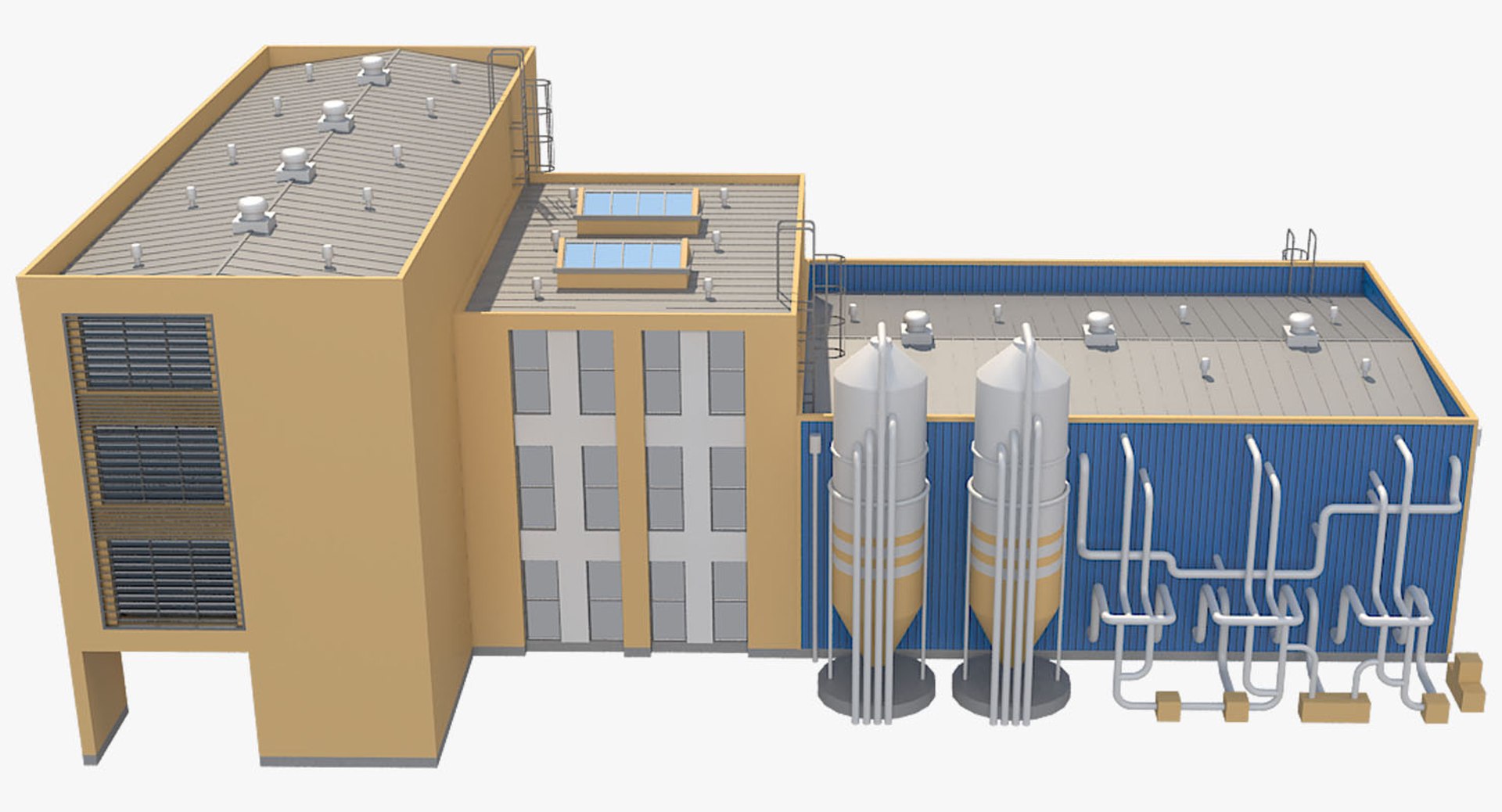 3d model industrial building
