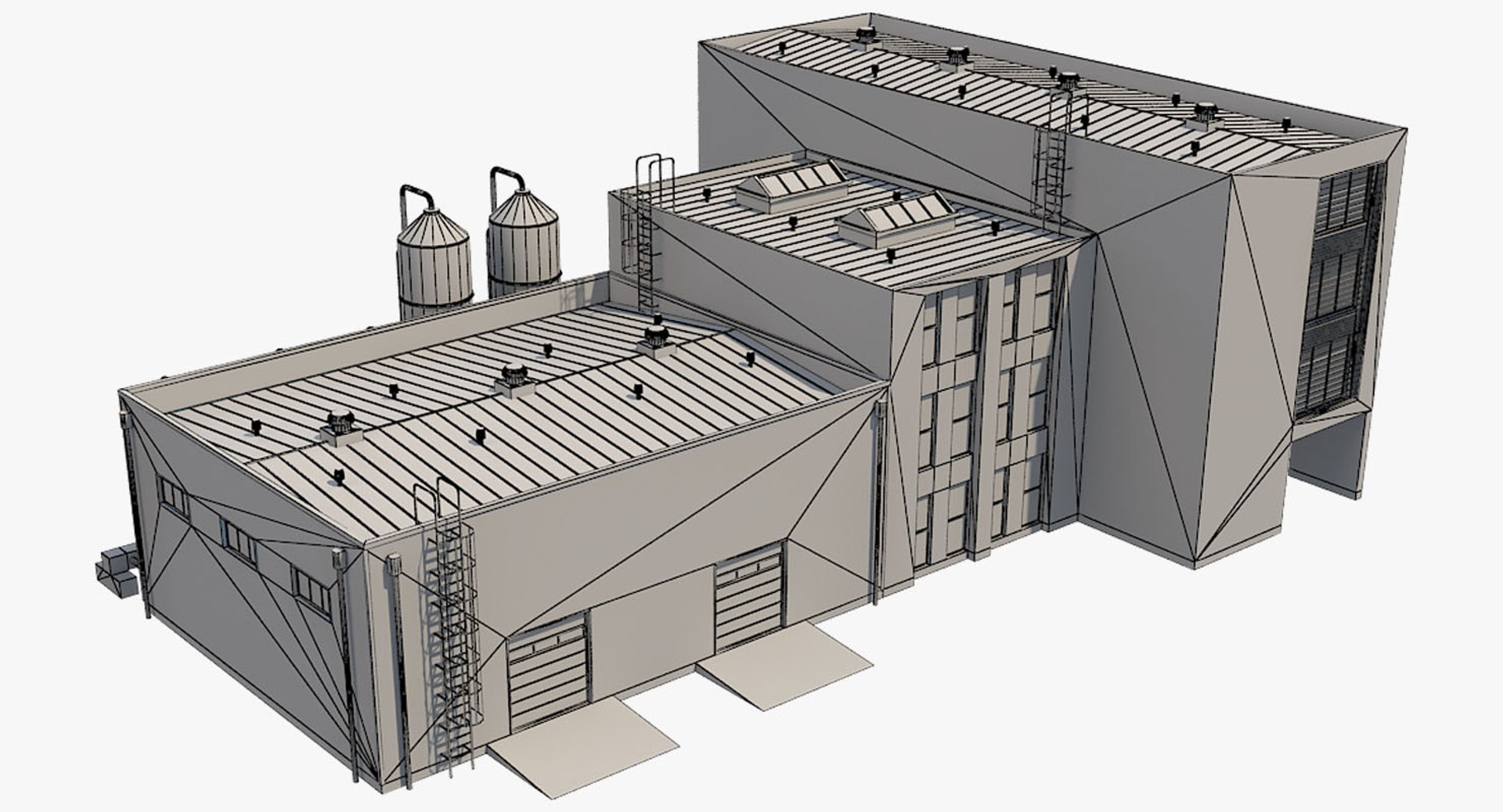 3d model industrial building