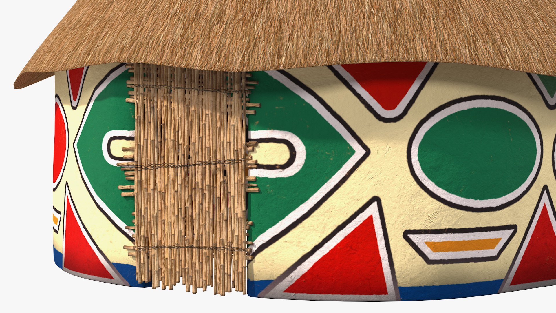 Traditional african hut painting 3D - TurboSquid 1637551