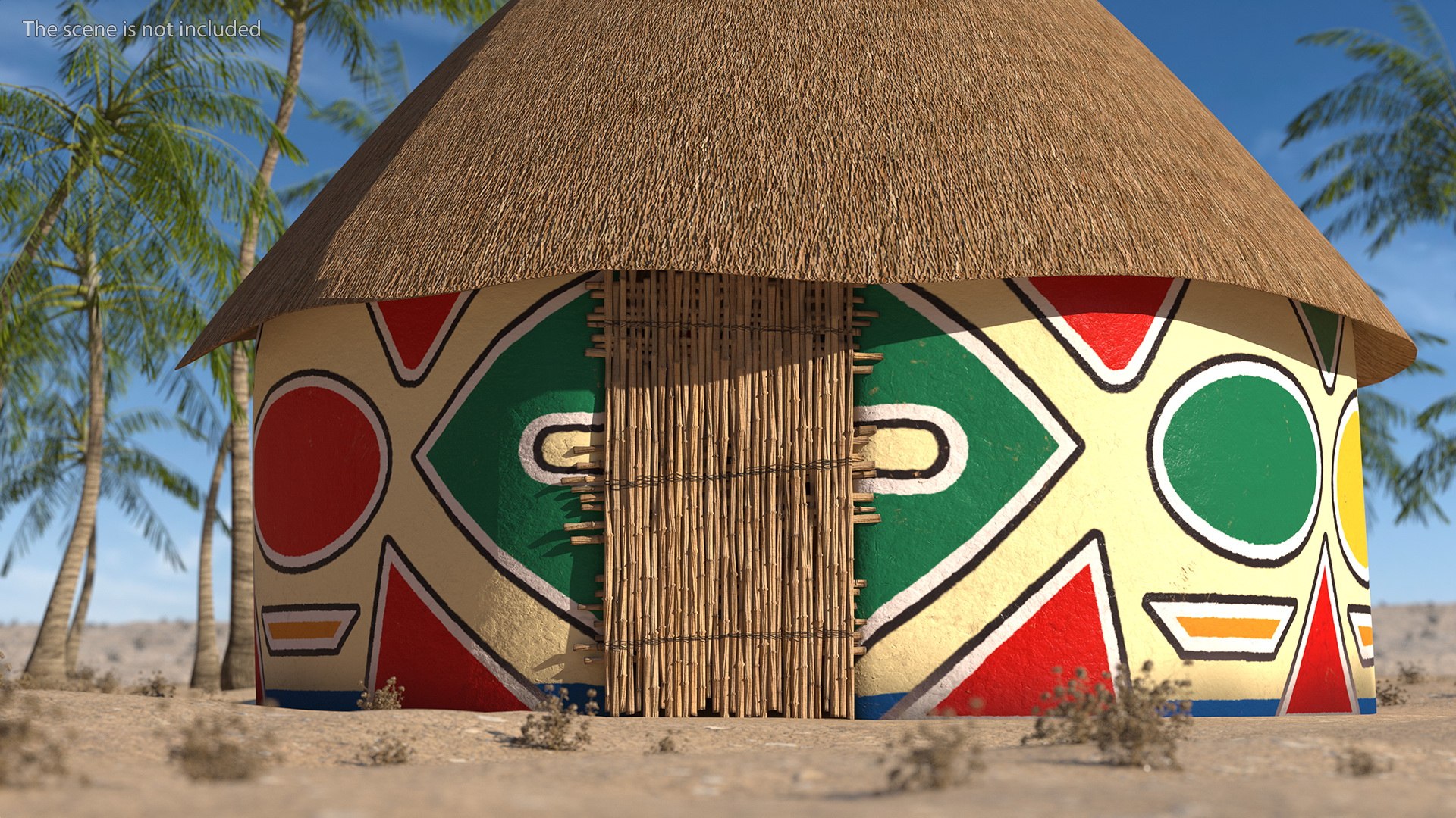 Traditional african hut painting 3D - TurboSquid 1637551