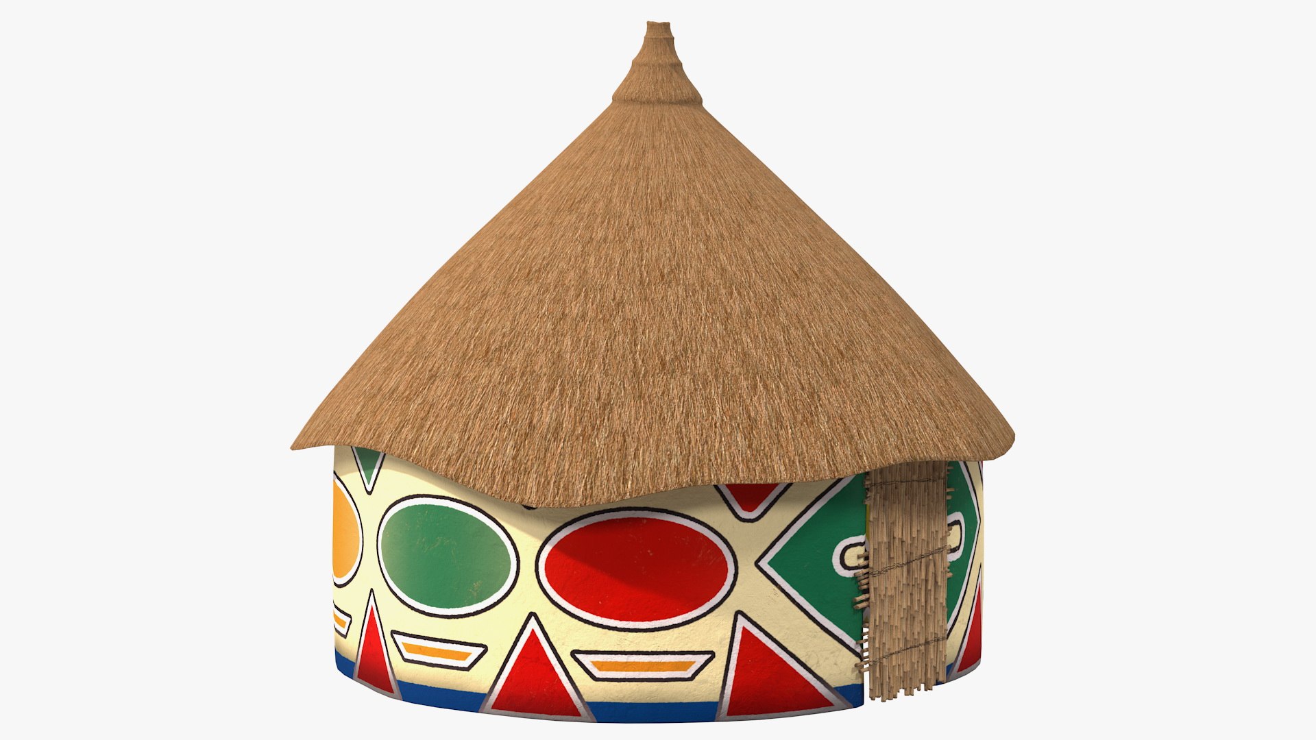 Traditional african hut painting 3D - TurboSquid 1637551