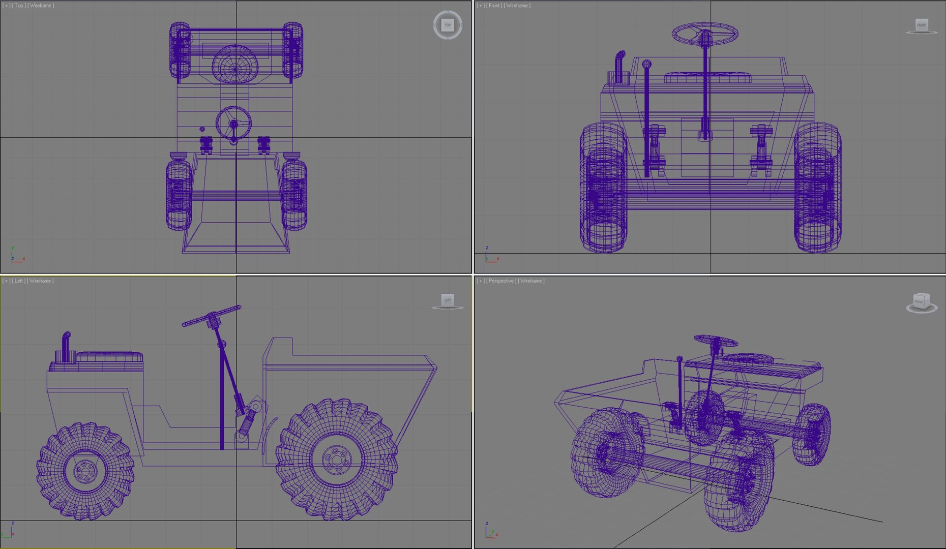 3D Model Front Loader Low Poly - TurboSquid 1844881