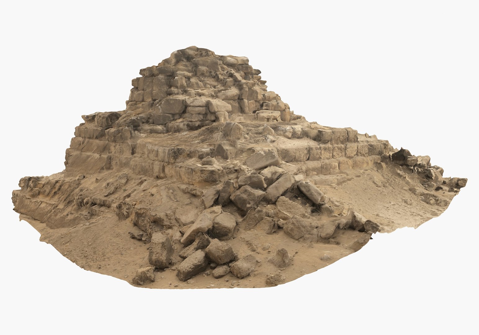 The Little Pyramid Of Giza Scan Ultra HD 16K 3D - TurboSquid 2030998