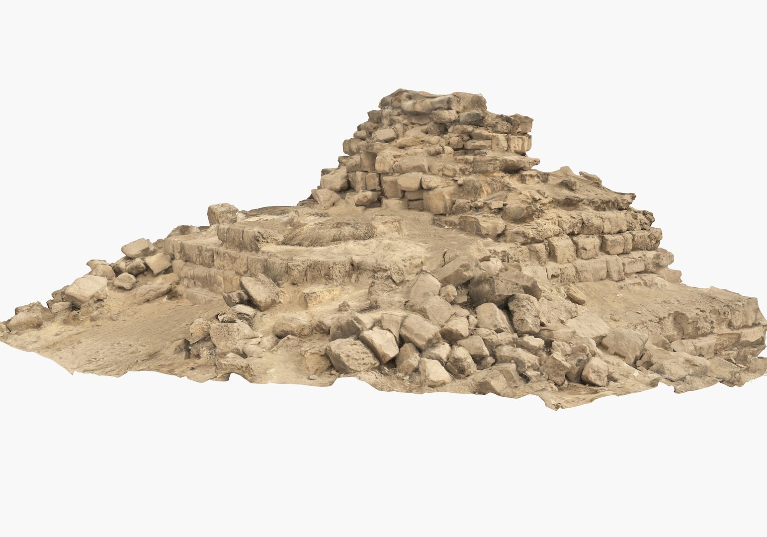 The Little Pyramid Of Giza Scan Ultra HD 16K 3D - TurboSquid 2030998