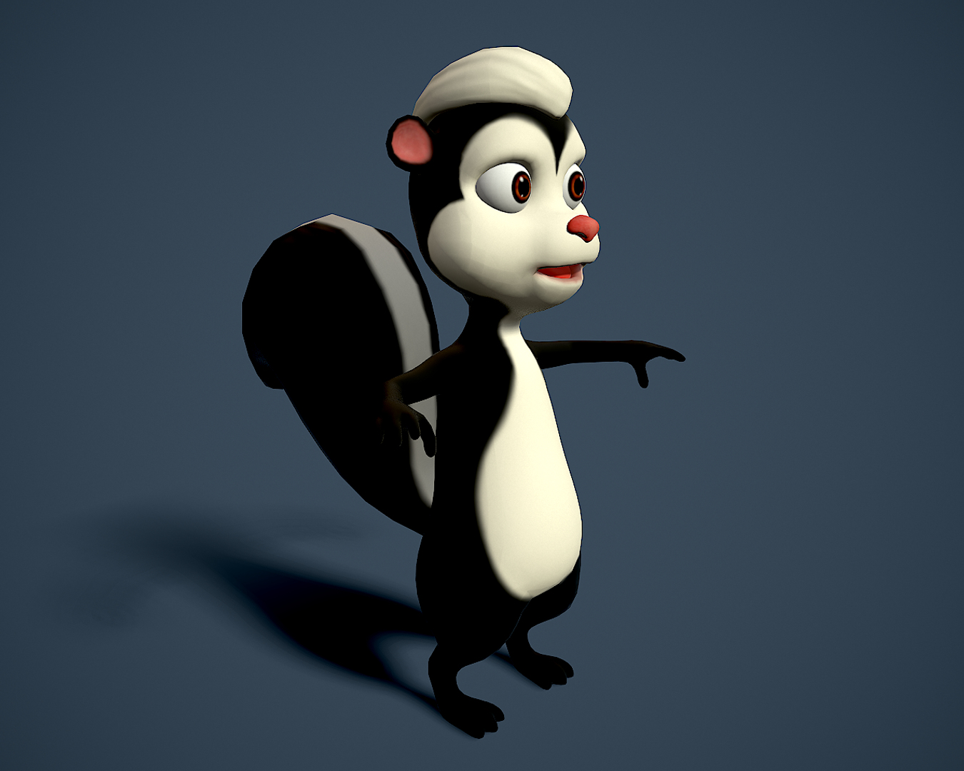 Cartoon polecat 3D - TurboSquid 1802175