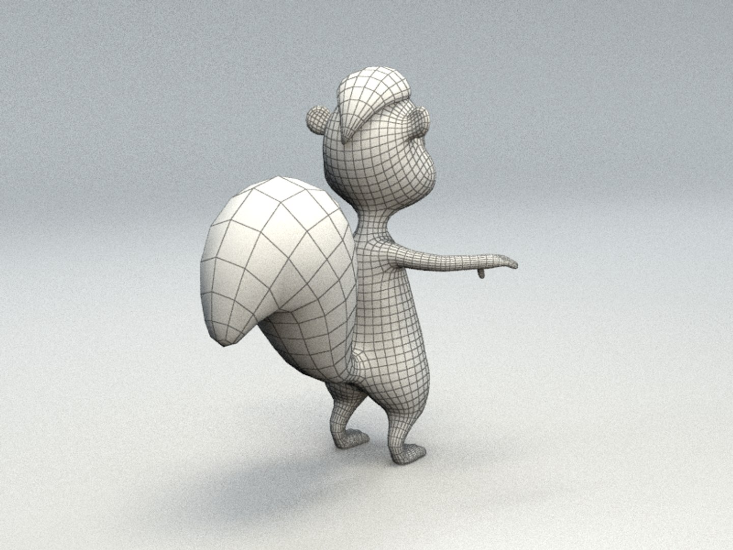 Cartoon Polecat 3D - TurboSquid 1802175