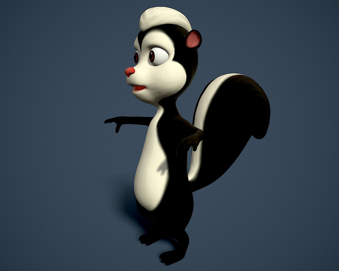 Cartoon Polecat 3D - TurboSquid 1802175