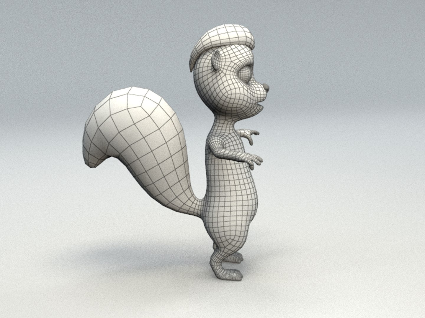 Cartoon Polecat 3D - TurboSquid 1802175