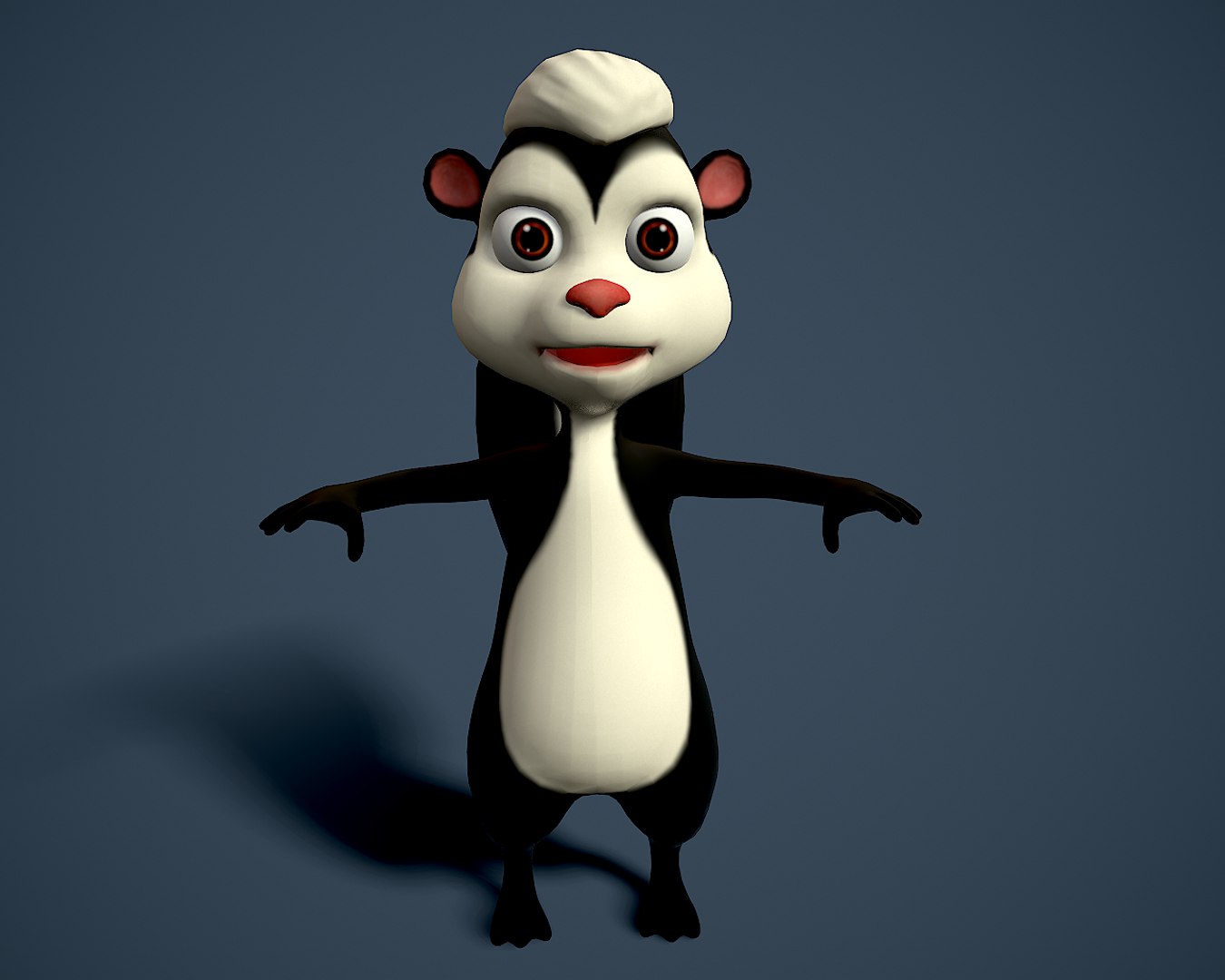 Cartoon Polecat 3D - TurboSquid 1802175