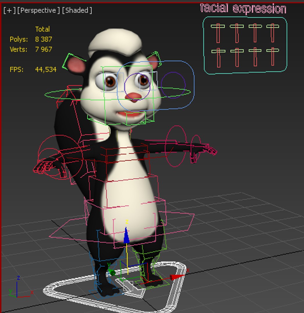 Cartoon Polecat 3D - TurboSquid 1802175