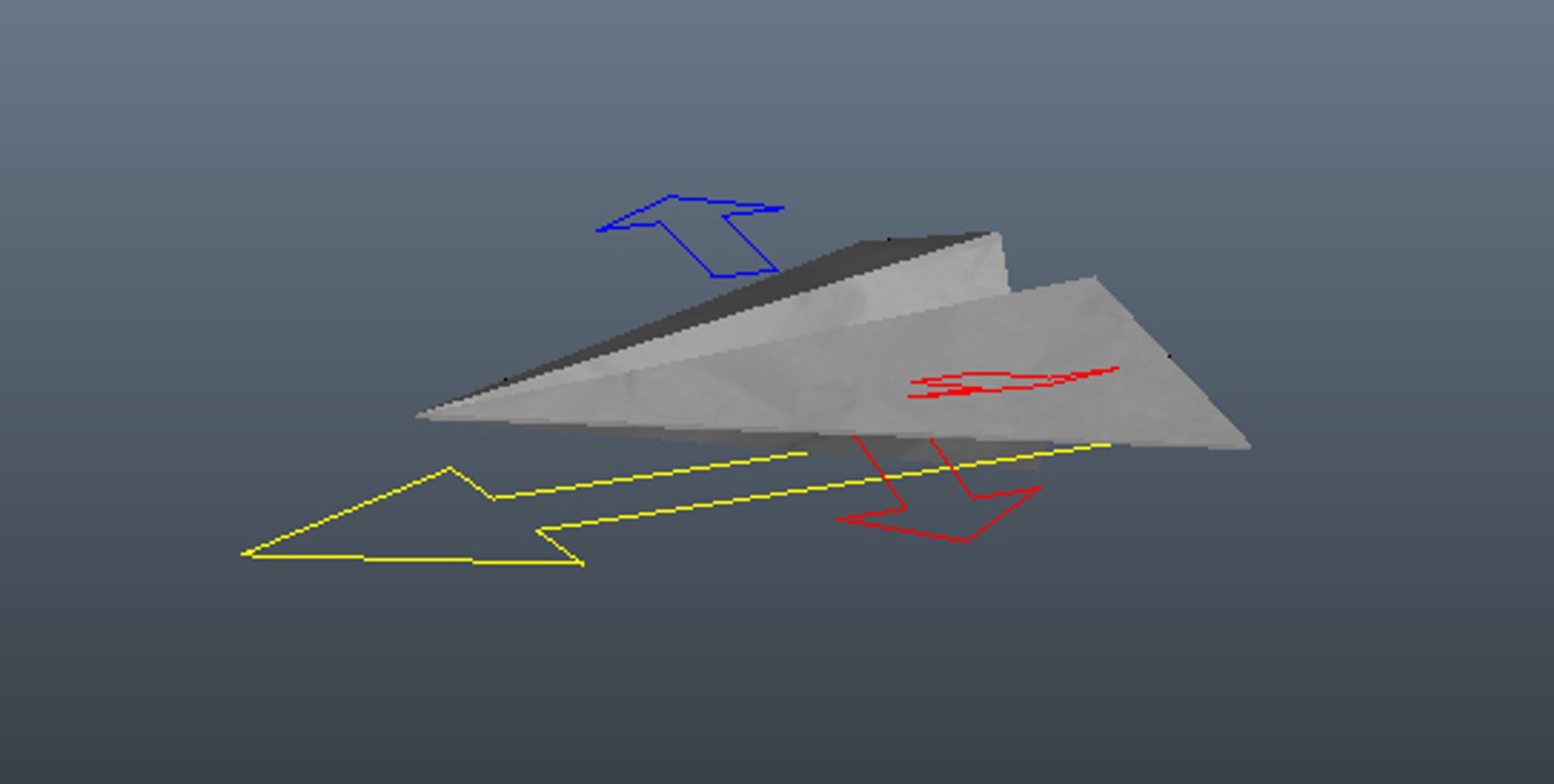 3d Paper Plane Rigged Model