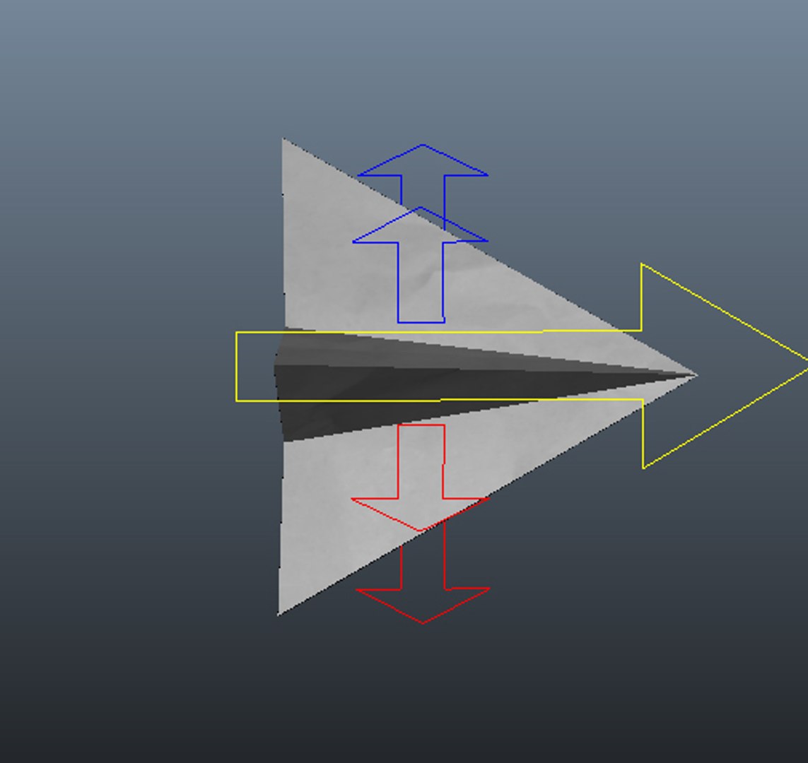 3d Paper Plane Rigged Model