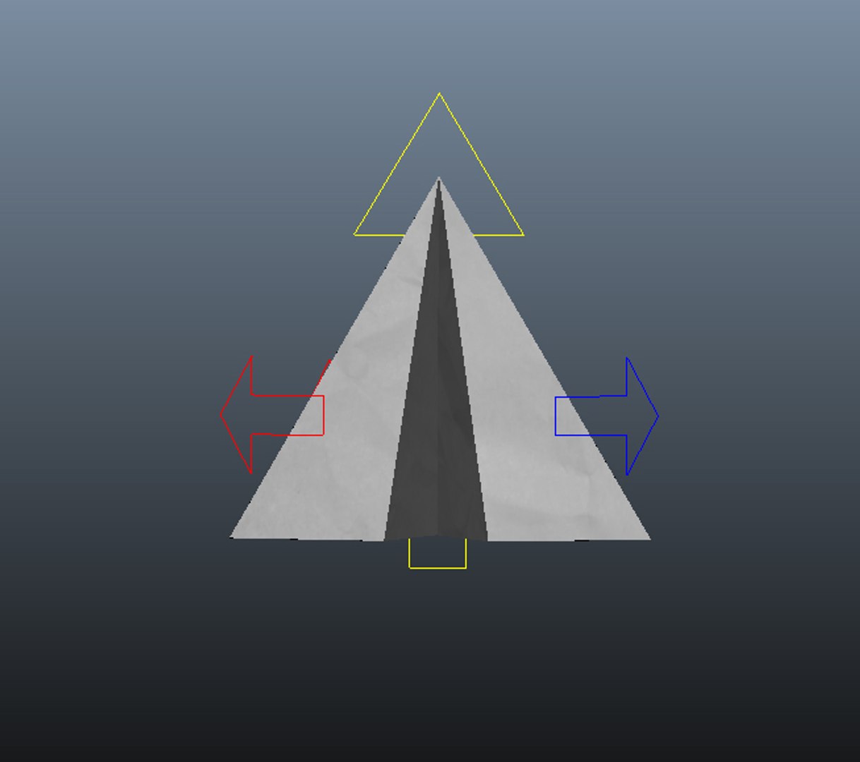 3d Paper Plane Rigged Model