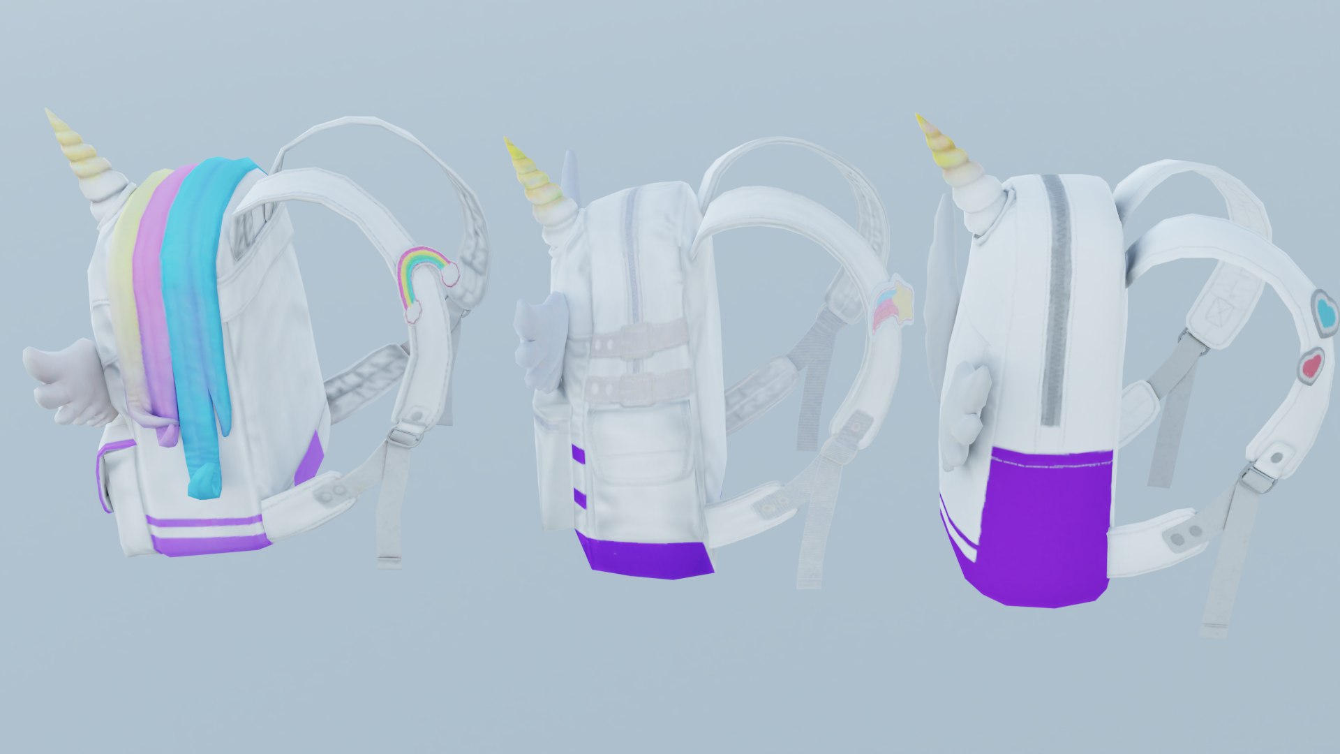 3D Bag 3x Name135 Backpack Model - TurboSquid 1849364