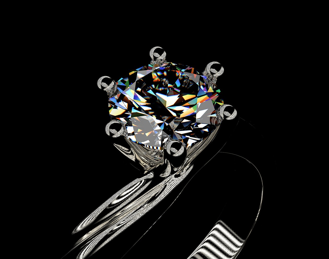 3D model Jewelry Wedding Engagement Ring with gem 0073 Set of sizes FBX ...