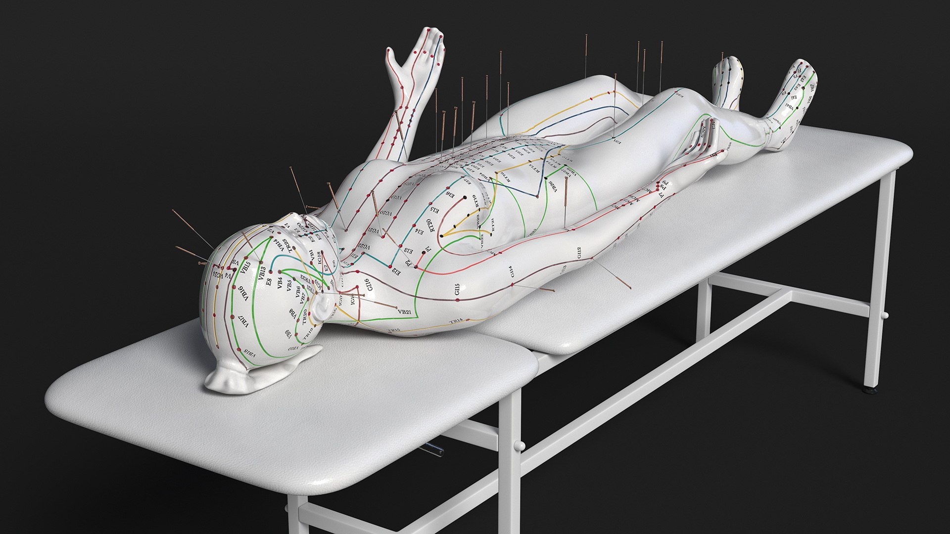 Female Acupuncture Mannequin On The Couch 3D Model - TurboSquid 2252650