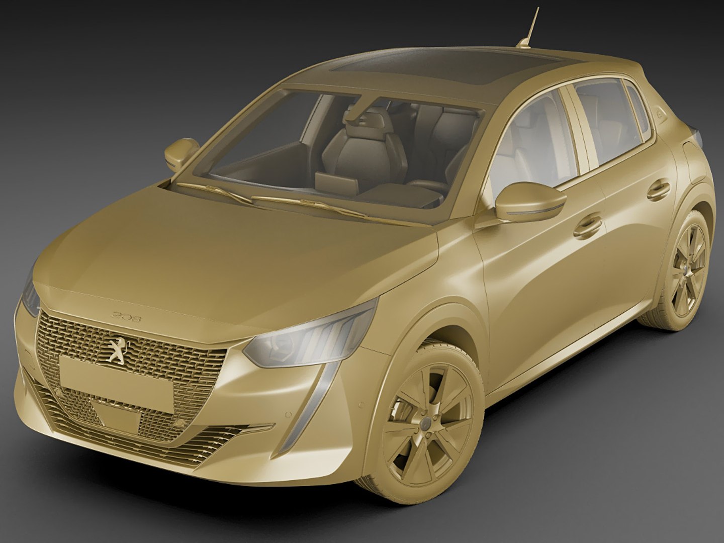 Peugeot E-208 2020 3D Model - TurboSquid 1436431