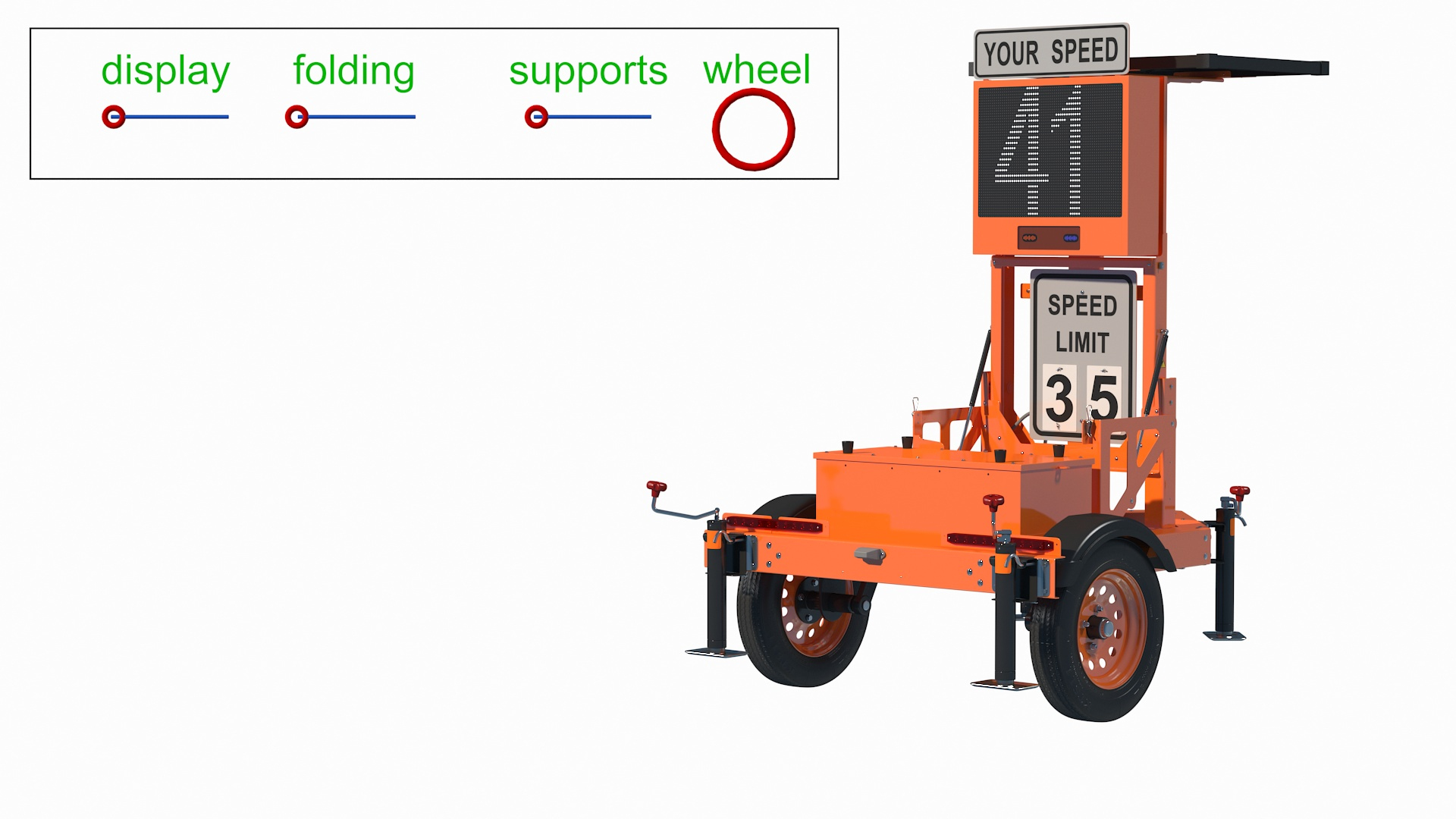 3D Model Mobile Speed Display Trailer - TurboSquid 1631532