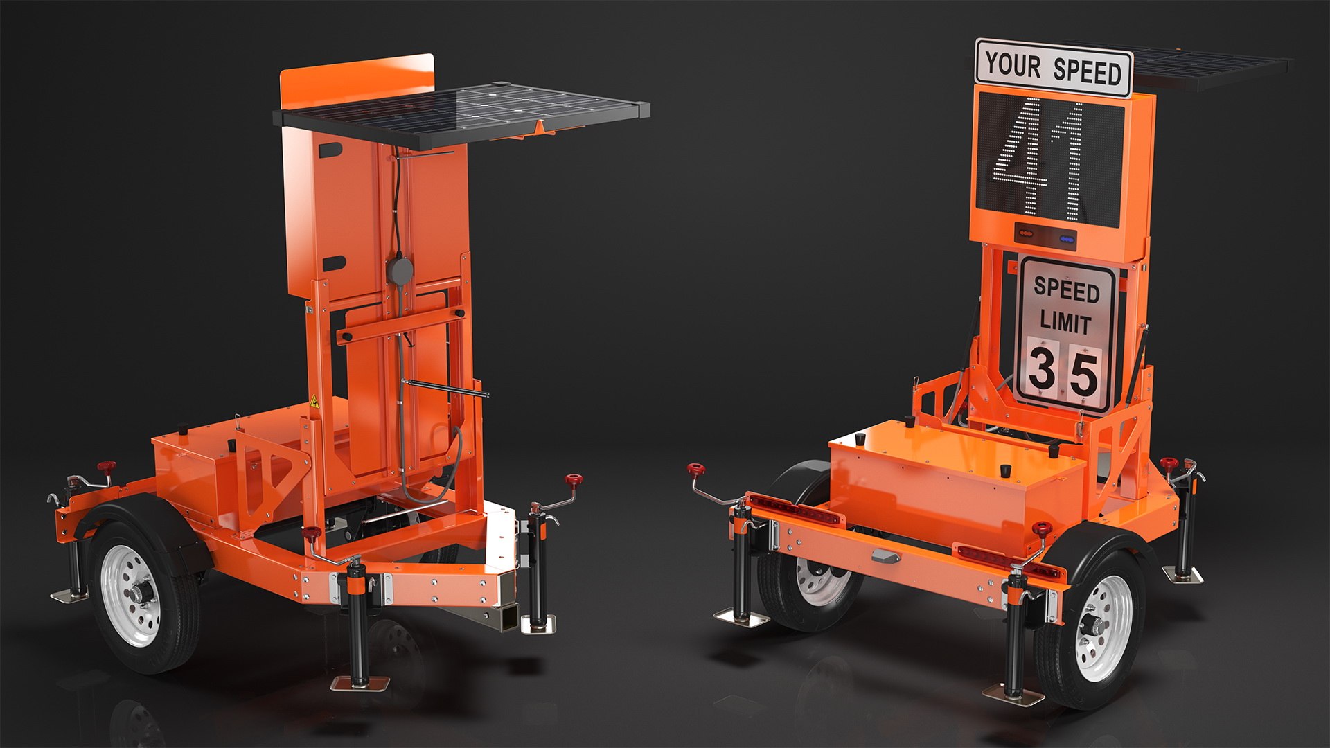 3D model mobile speed display trailer - TurboSquid 1631532