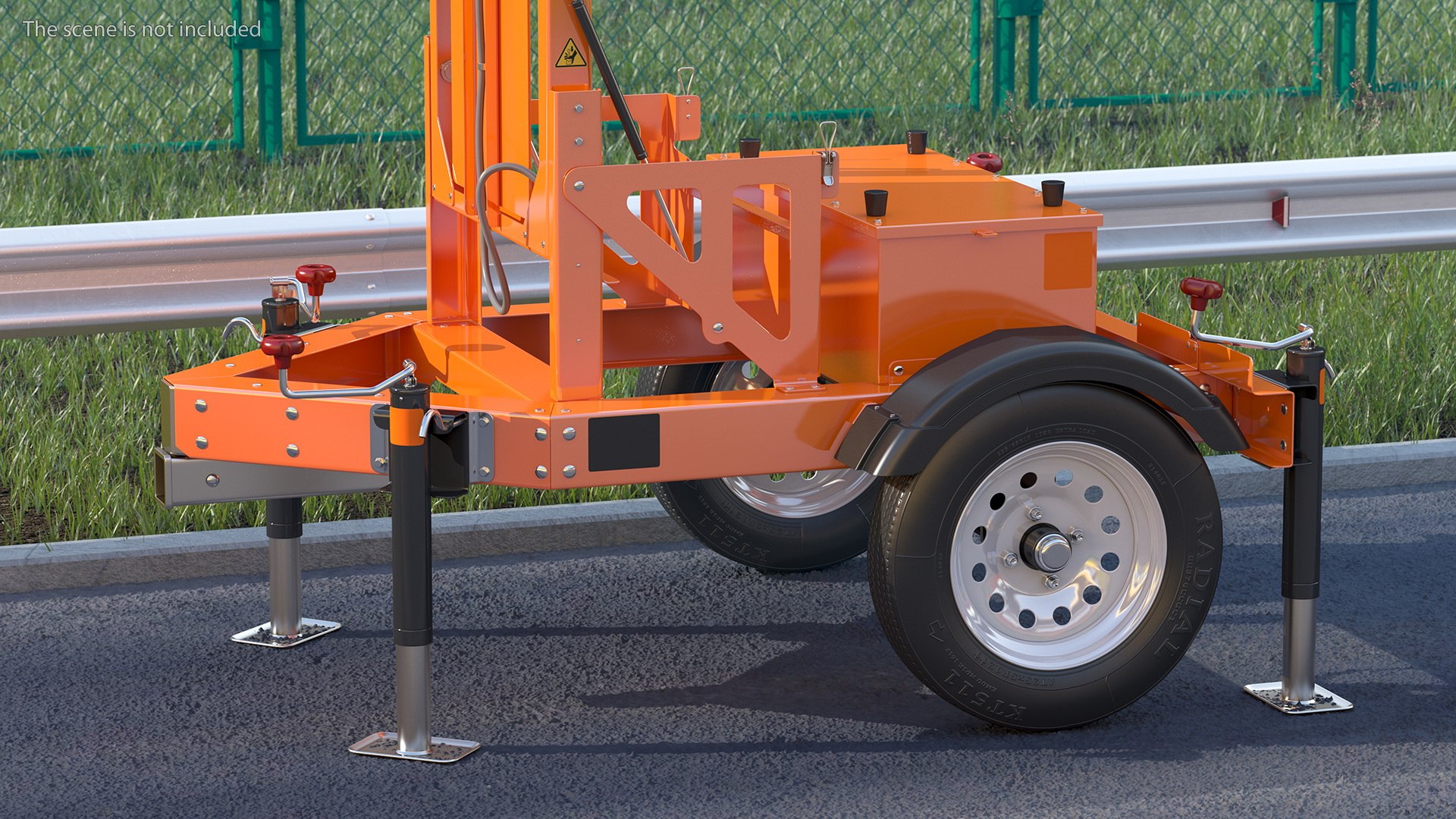 3D Model Mobile Speed Display Trailer - TurboSquid 1631532