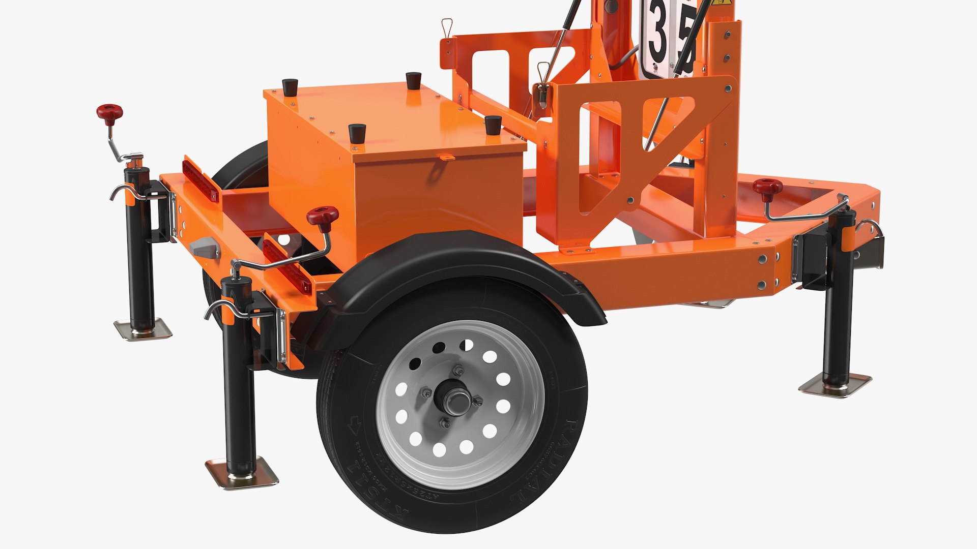 3D model mobile speed display trailer - TurboSquid 1631532