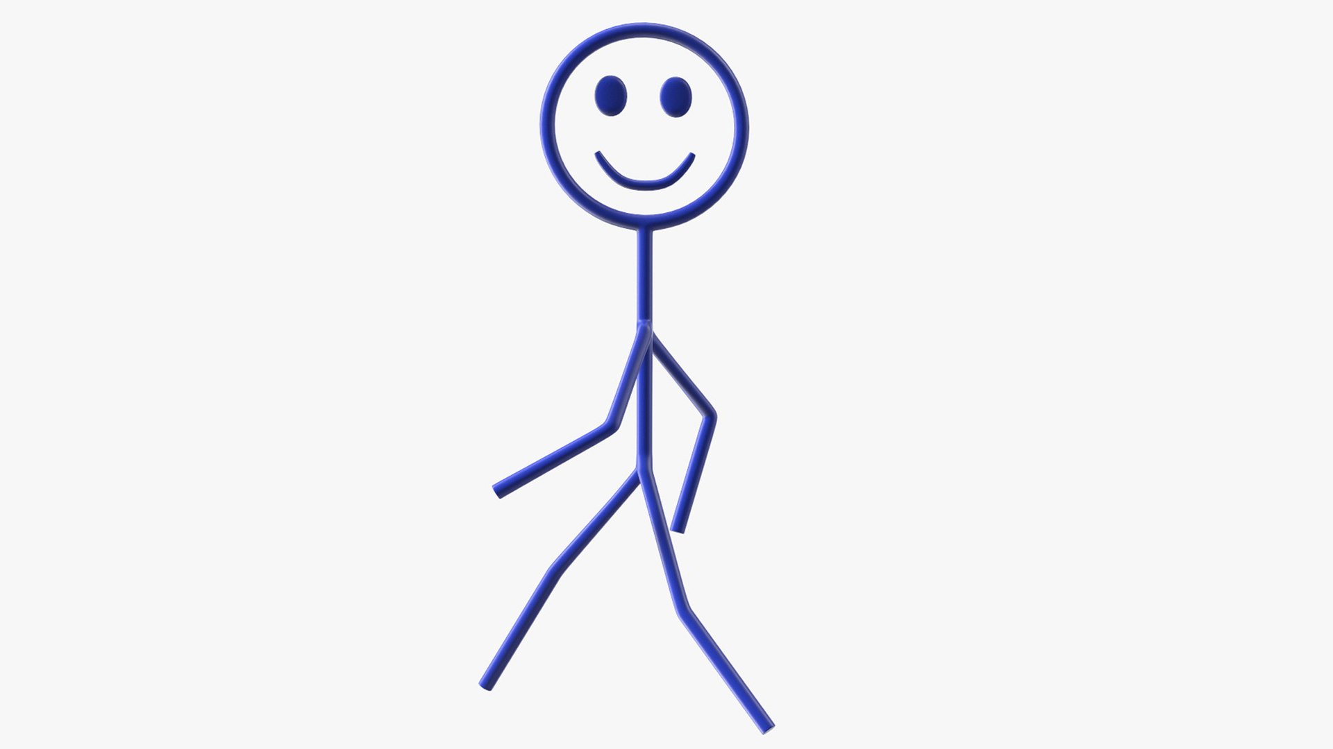Stick Figure Blue Rigged for Maya 3D - TurboSquid 2095537