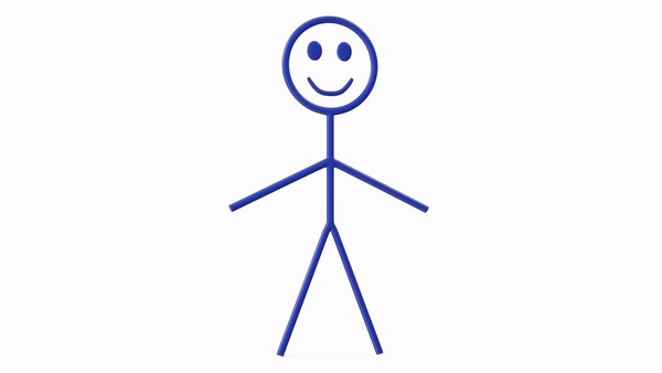 modelo 3d Stick Figure Blue Rigged for Maya - TurboSquid 2095537