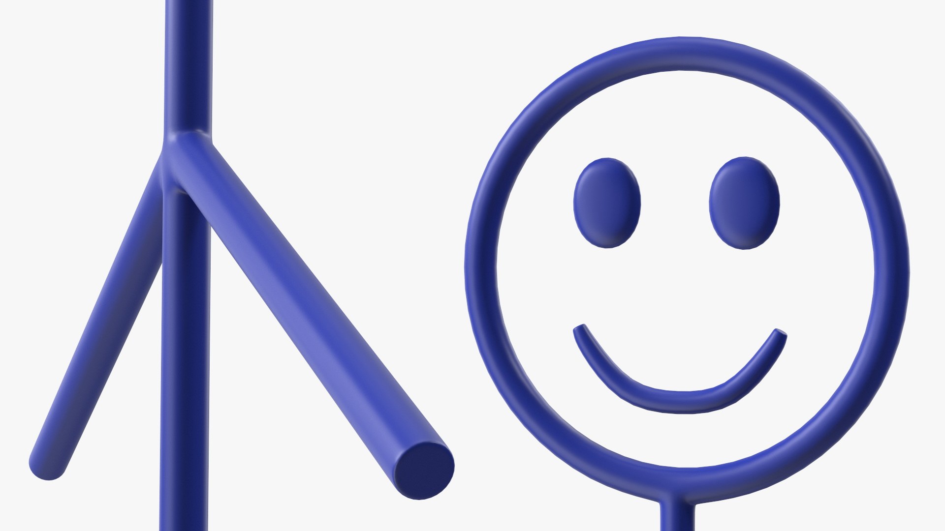 Stick Figure Blue Rigged For Maya 3D - TurboSquid 2095537